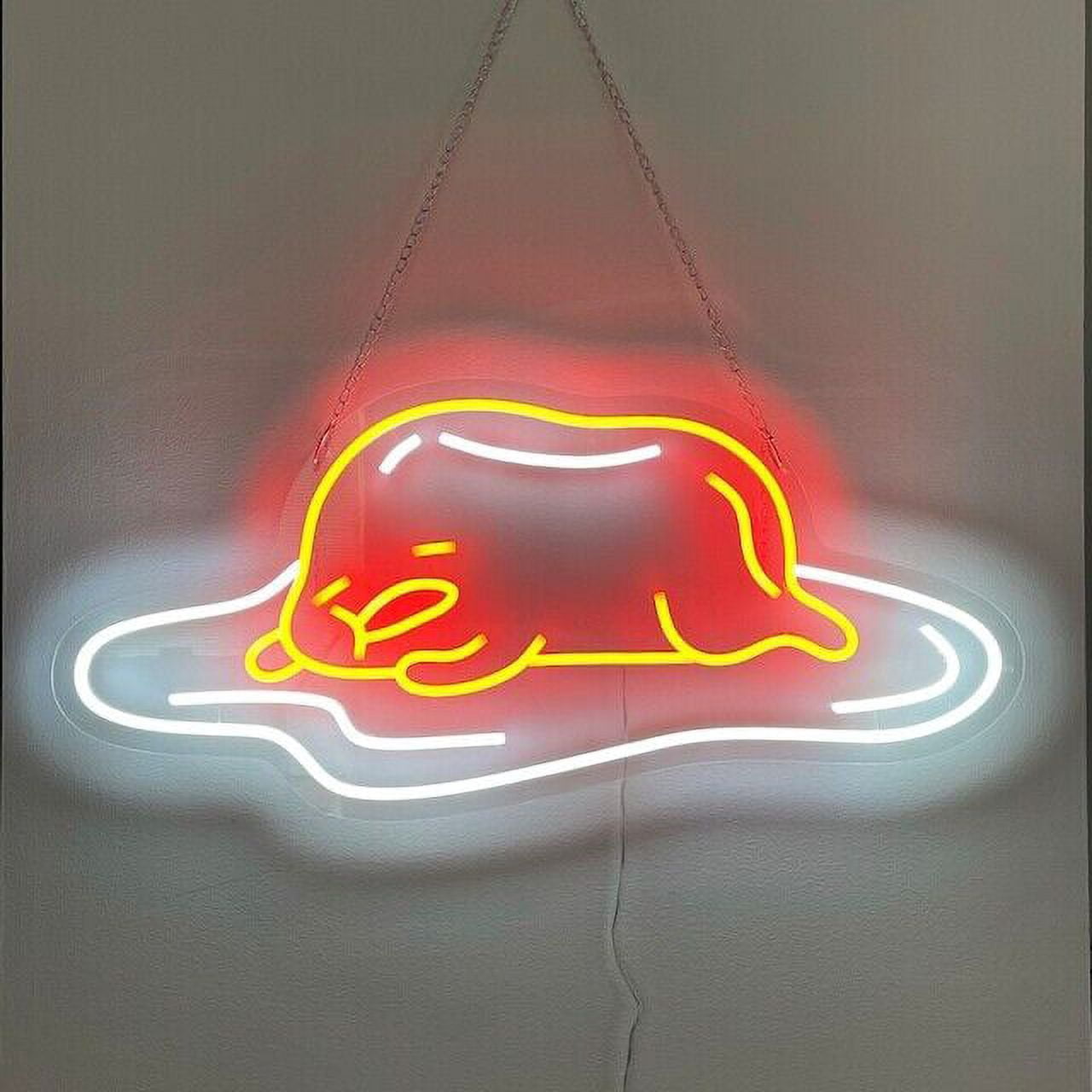Queen Sense 14"x6.7" Lazy Egg Gudetama LED Sign Light Wall Decor Party ...