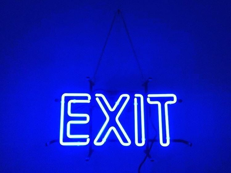 Queen Sense 14"x7" Exit Neon Sign Man Cave Beer Pub Bar Artwork ...