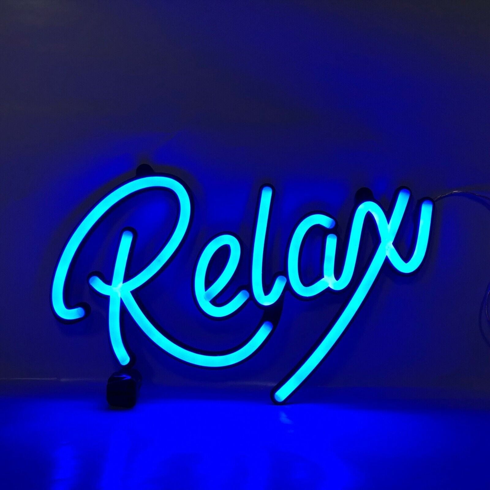 Queen Sense 14"x8.7" Relax LED Sign Light Decor Party Wall Night Lights ...