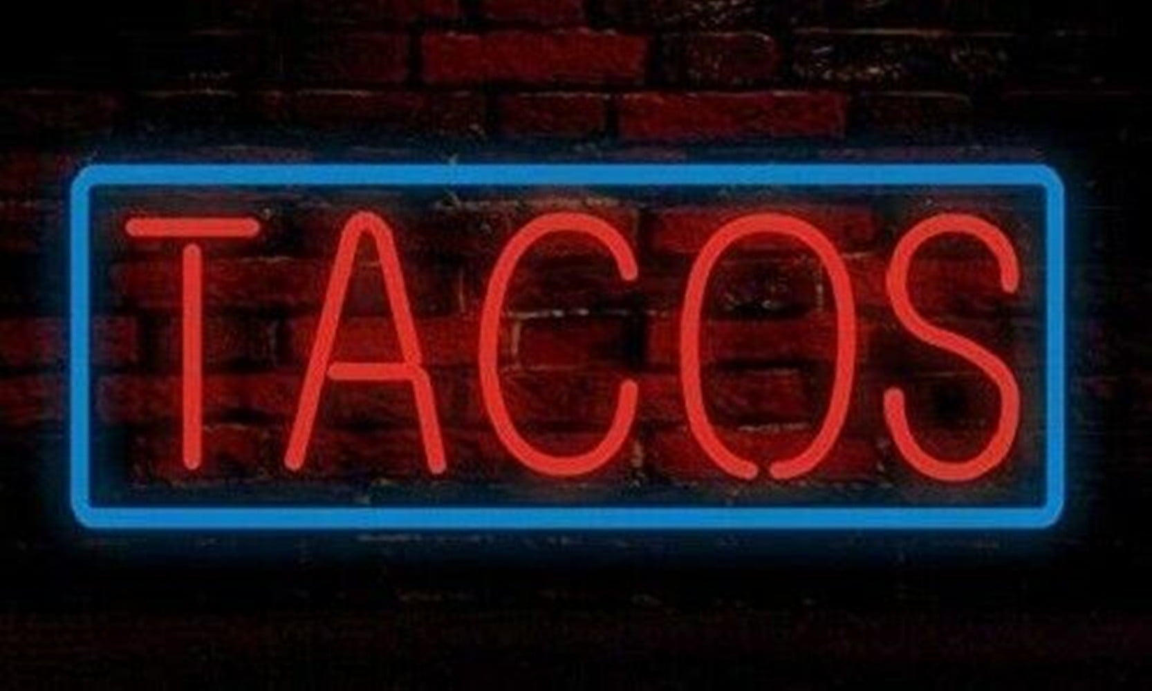 Queen Sense 14"x8" Tacos Rectangle Store Neon Sign Man Cave Beer Pub ...