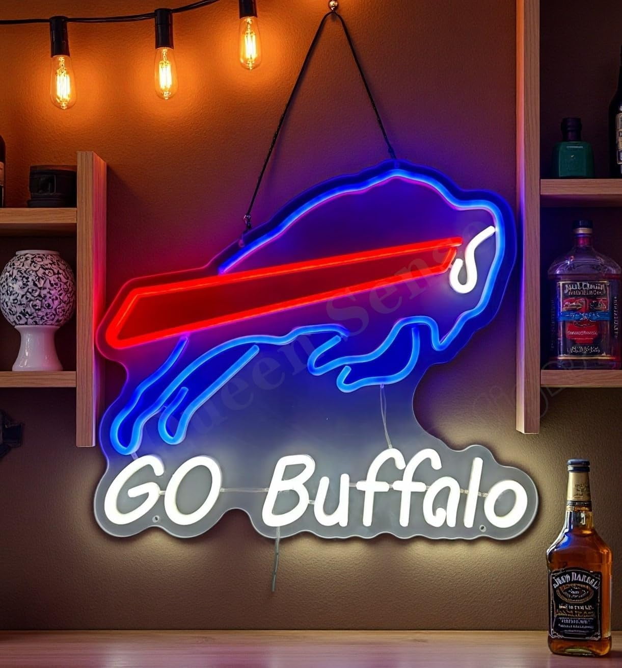Queen Sense 16"x14" For Buffalos Sports League Bills Go Buffalo LED ...