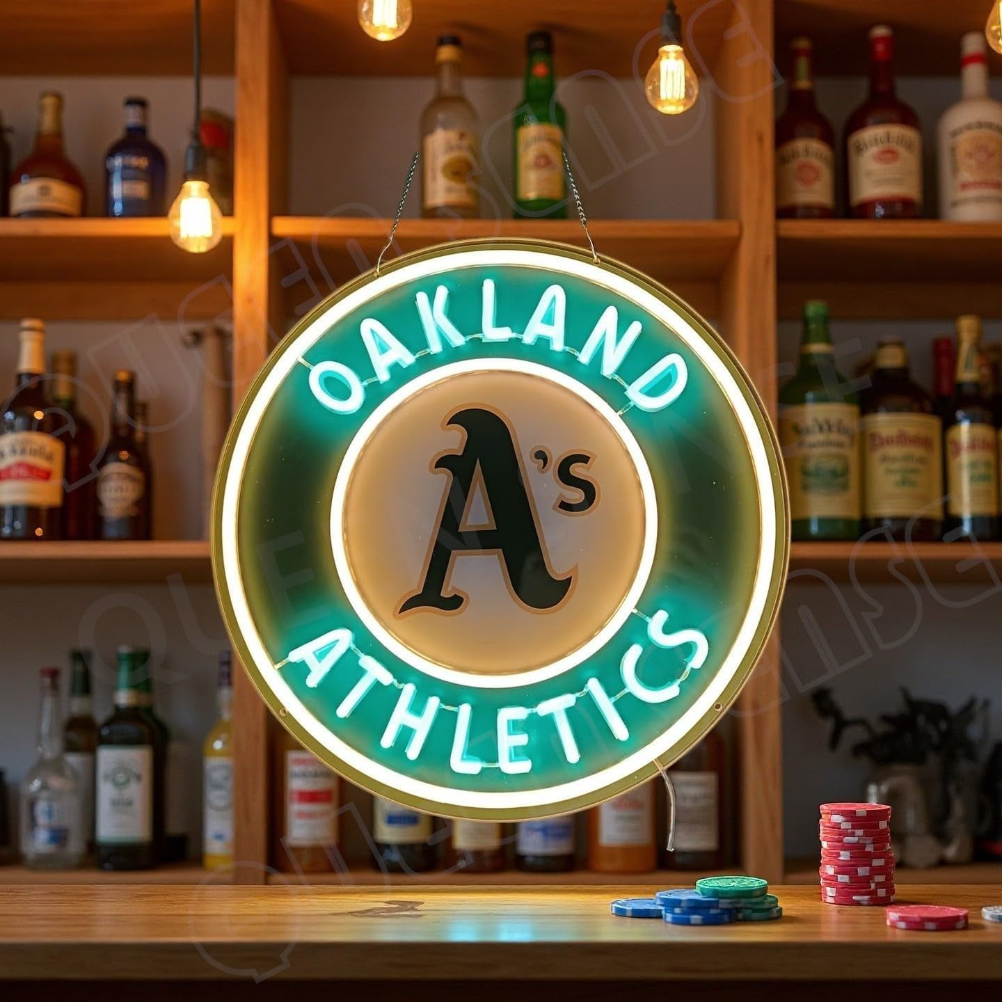 Queen Sense 16"x16" For Oaklands Sports League Athletics LED Neon Sign ...