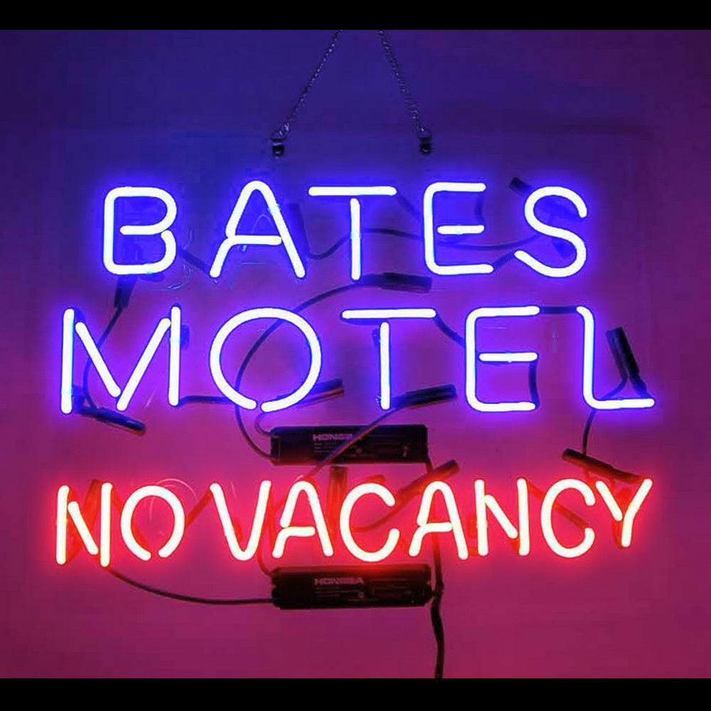 Queen Sense 17" Bates Motel No Vacancy Neon Sign Acrylic Man Cave ...