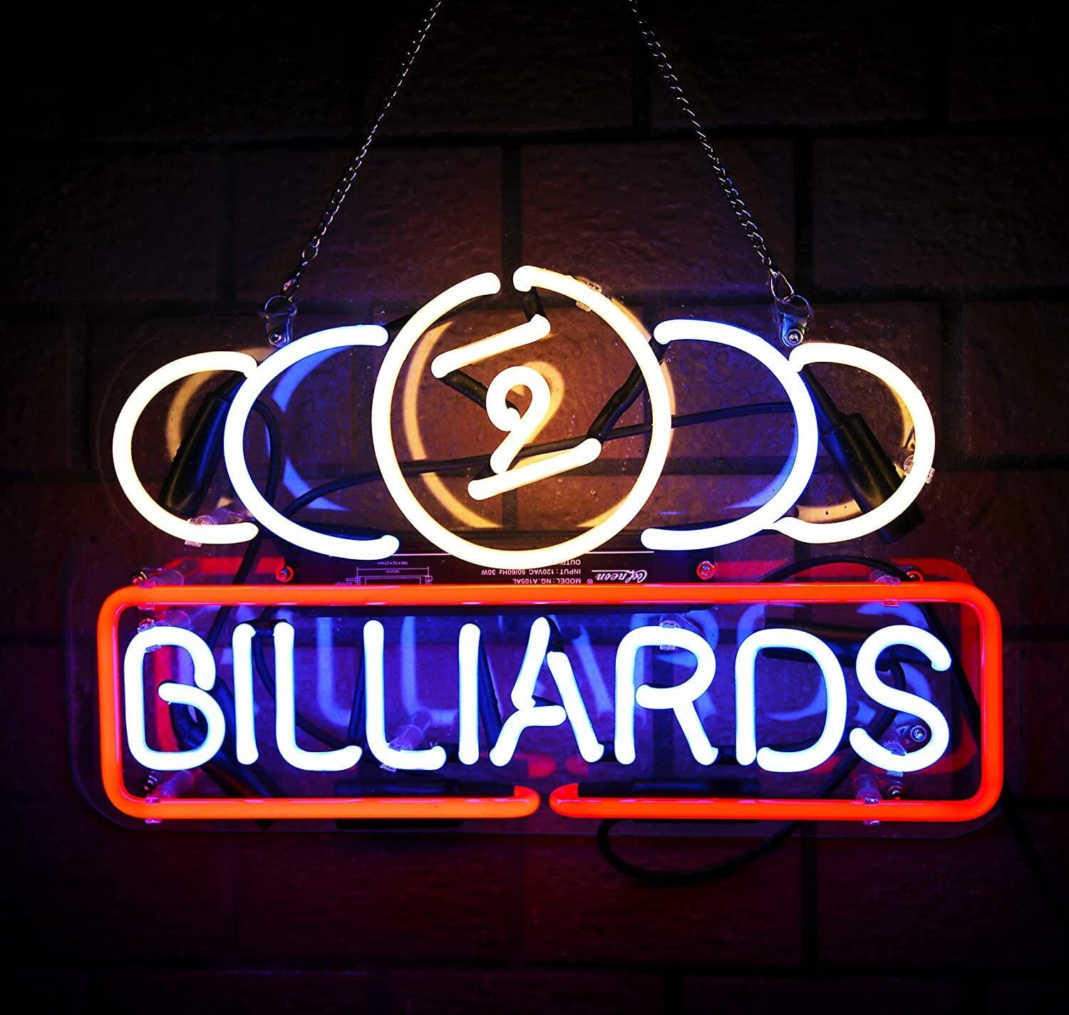 Queen Sense 17" Billiards Nine Balls Neon Sign Acrylic Man Cave Pub Bar ...