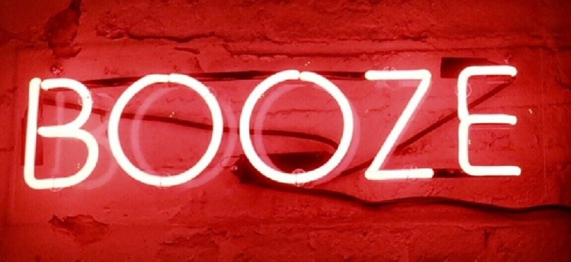 Queen Sense 17" Booze Neon Sign Acrylic Man Cave Beer Pub Bar Artwork ...