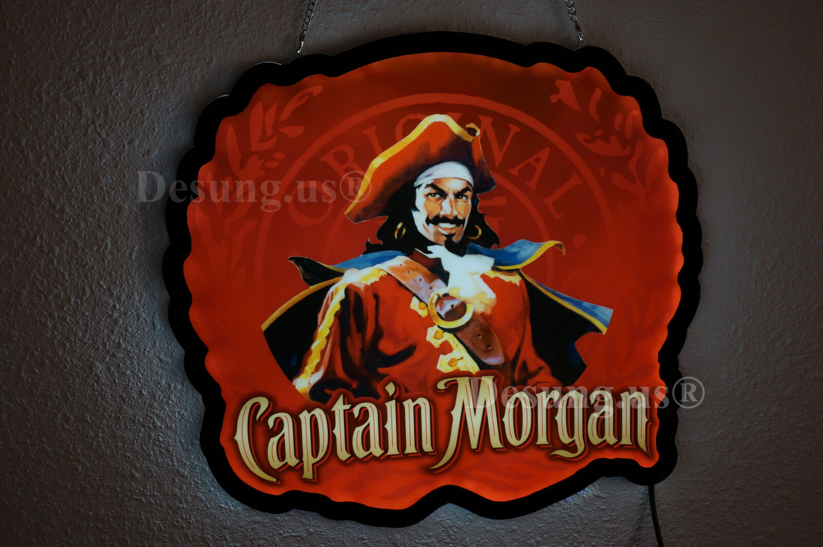 Queen Sense 17" Captain Morgans Rum 2D LED Sign Light Vivid Printing ...