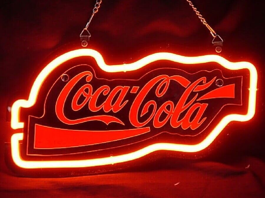 Queen Sense 17" Coca Coke Soda 3D Carved Neon Sign Acrylic Man Cave ...