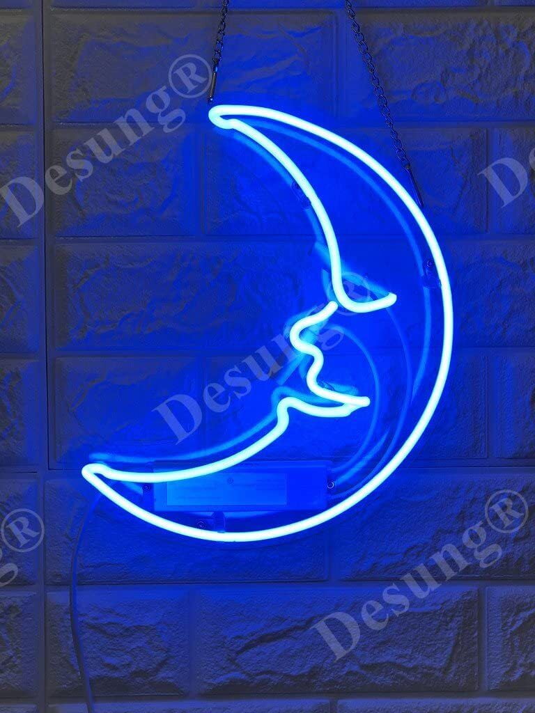Queen Sense 17" Custom Blue Moon Neon Sign Acrylic Man Cave Beer Pub ...