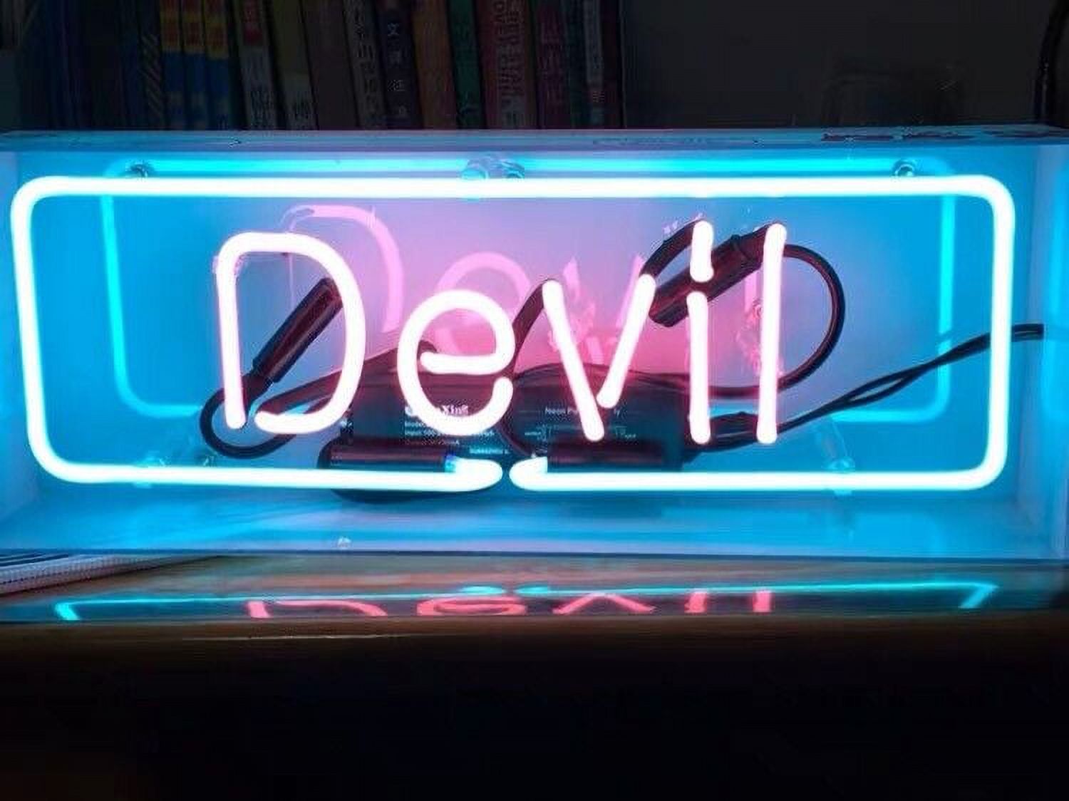 Queen Sense 17" Custom Devil Neon Sign Acrylic Box Man Cave Beer Pub ...