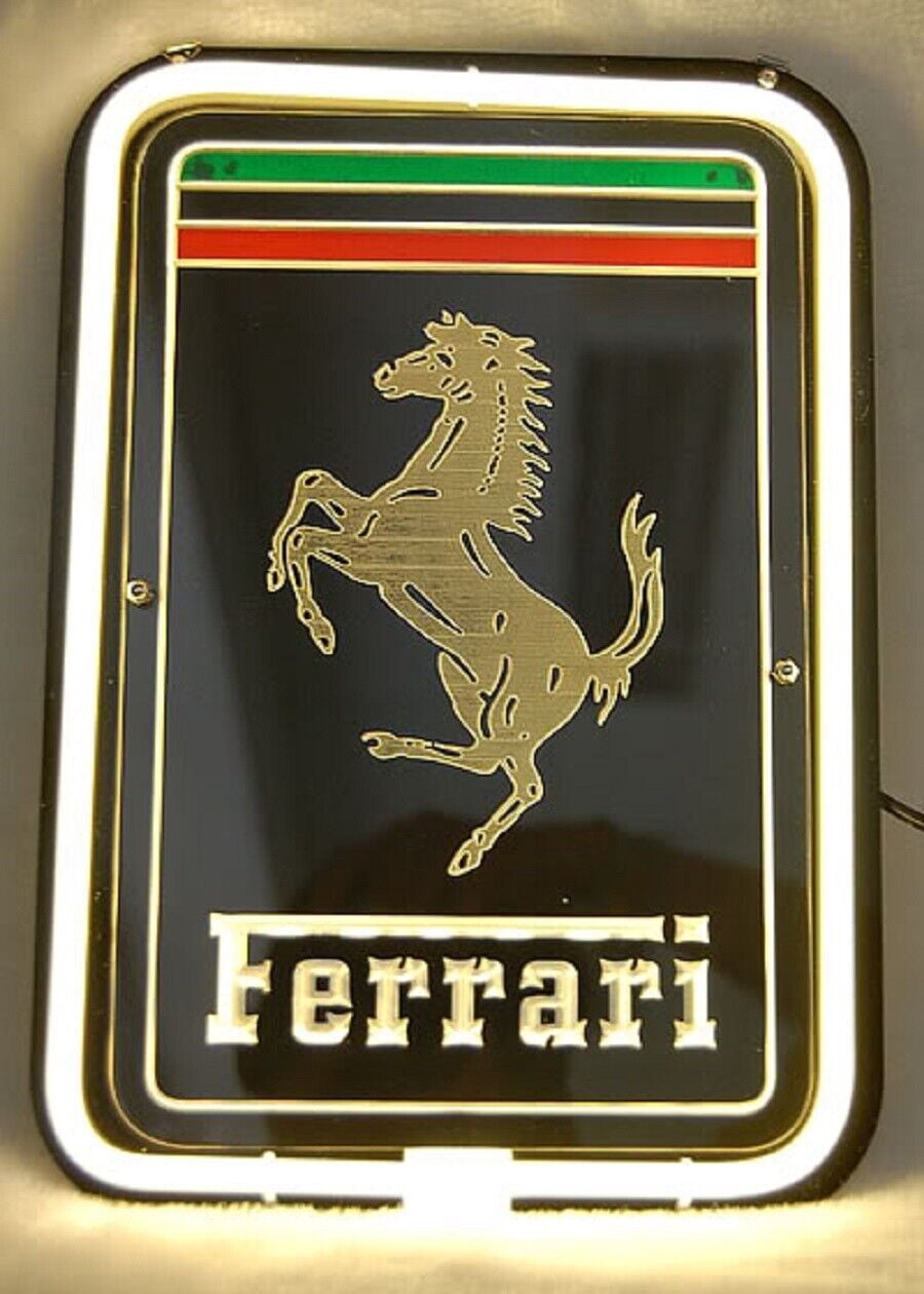 Queen Sense 17" Custom Ferrari's Racing Car 3D Carved Neon Sign Acrylic ...