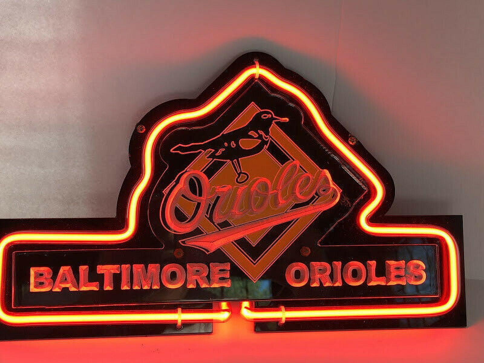 Queen Sense 17" For Baltimores Sports Team Orioles Neon Sign 3D Carved Acrylic Man Cave Pub Bar ...