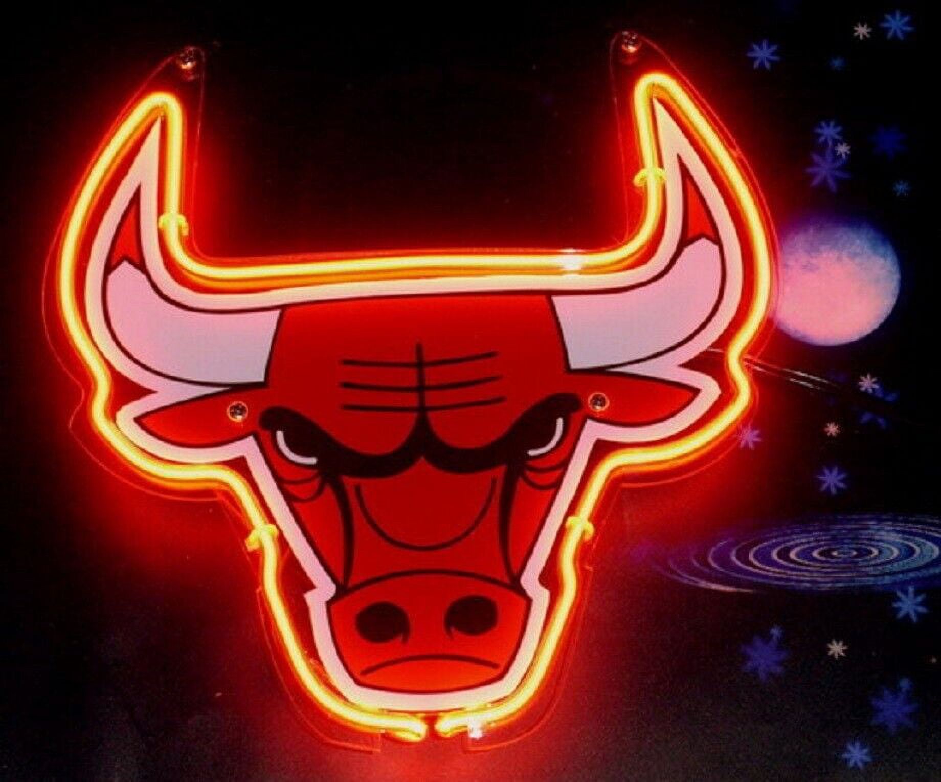 Queen Sense 17" For Chicagos Sports League Bulls Neon Sign Acrylic Man ...