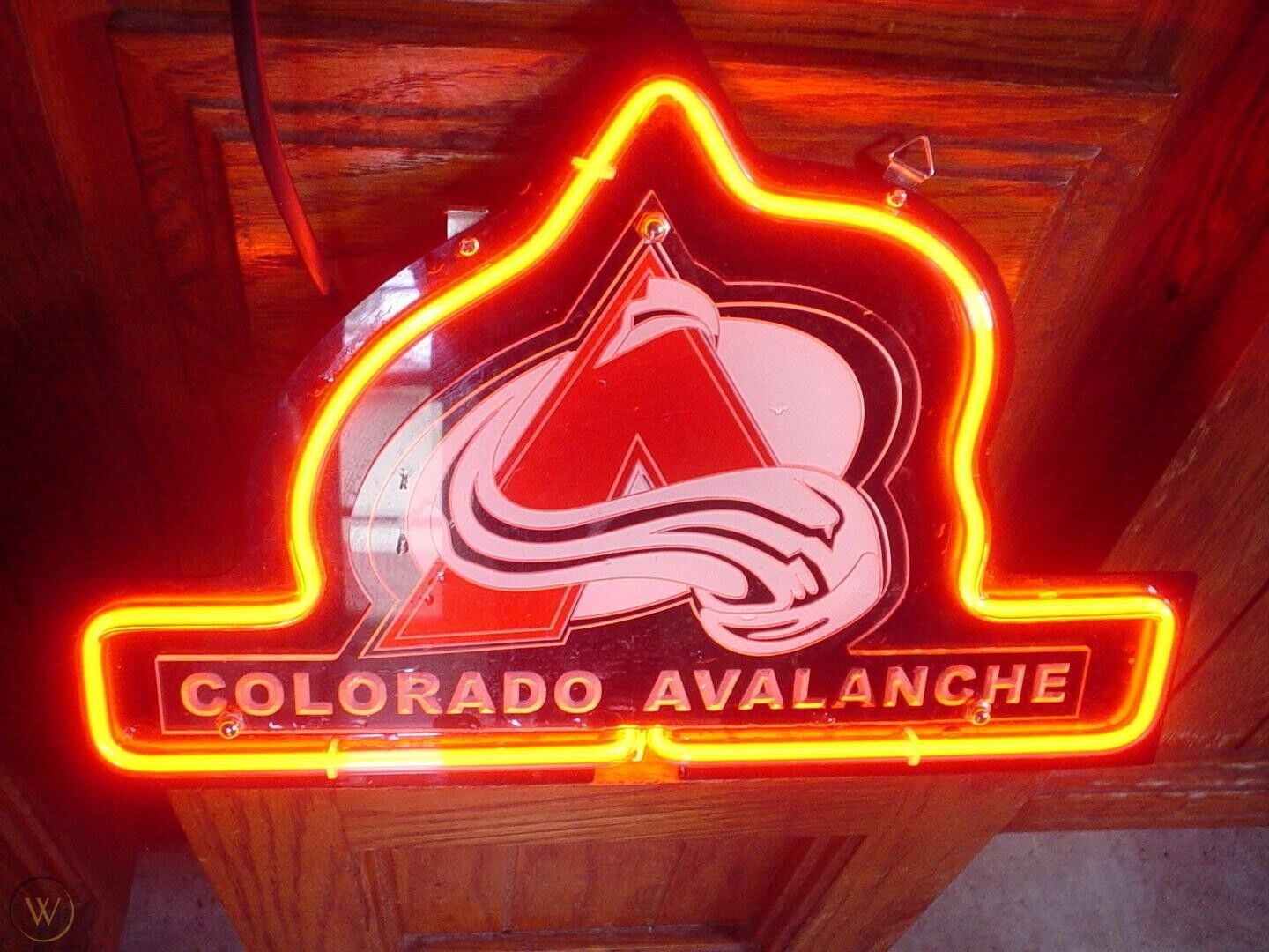 Queen Sense 17" For Colorados Sports League Avalanche Hockey 3D Carved Neon Sign Acrylic Man ...