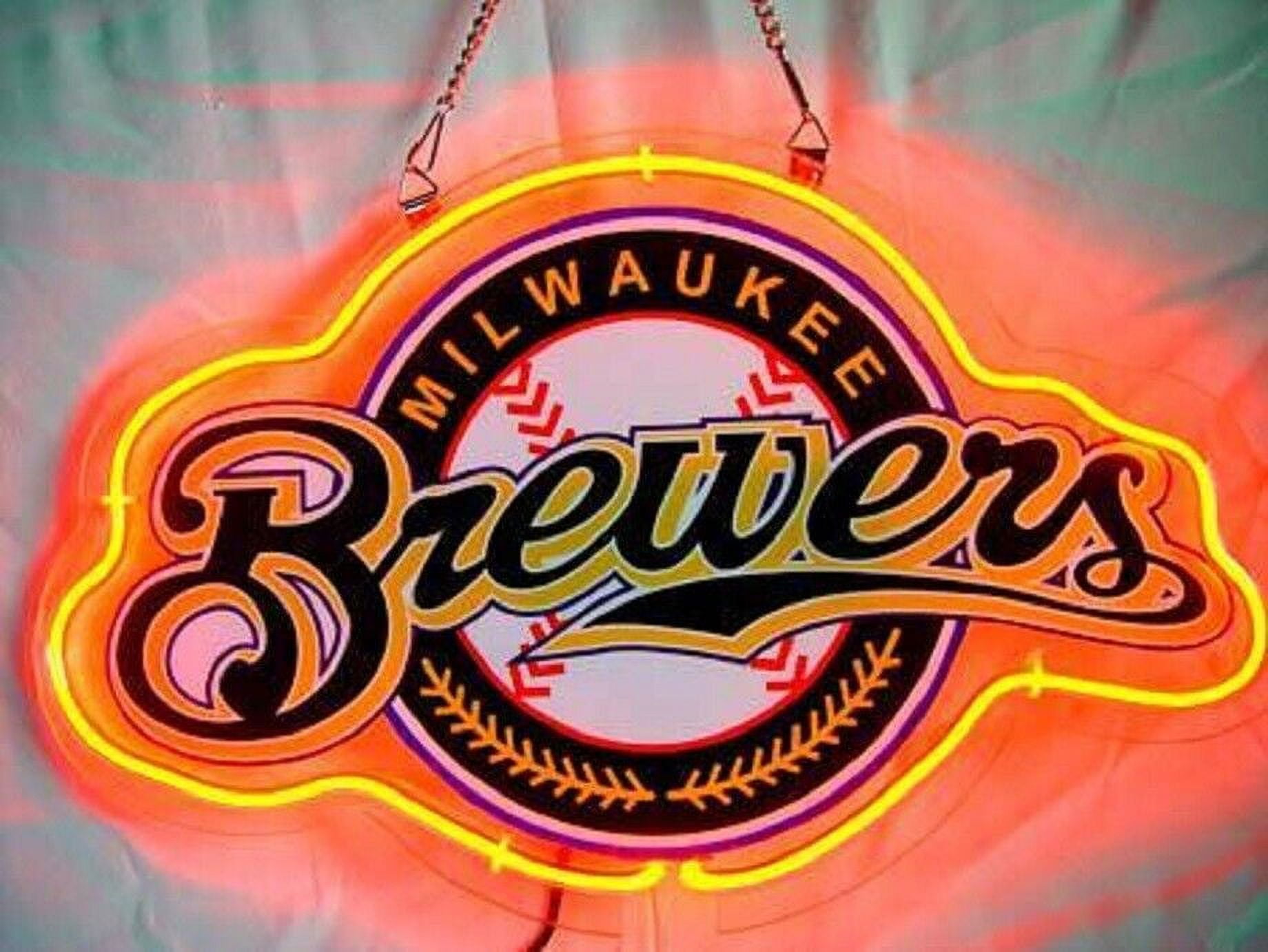 Queen Sense 17" For Milwaukees Sports League Brewers Neon Sign Acrylic ...