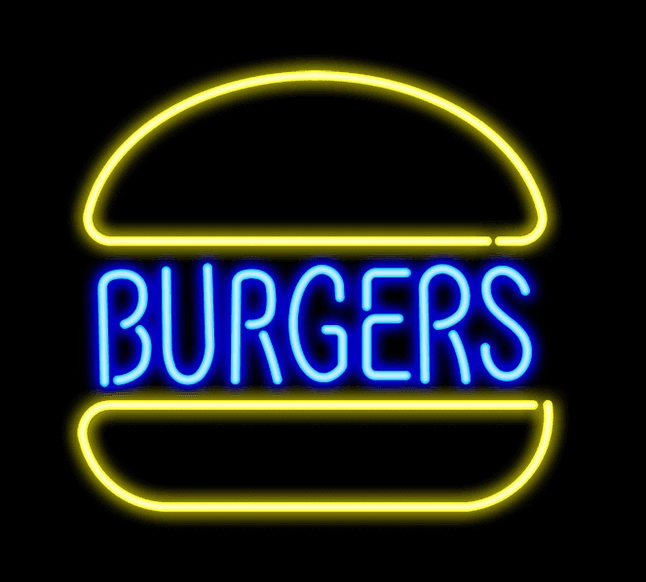 Queen Sense 17" Hamburgers Burgers Neon Sign Acrylic Man Cave Handmade ...