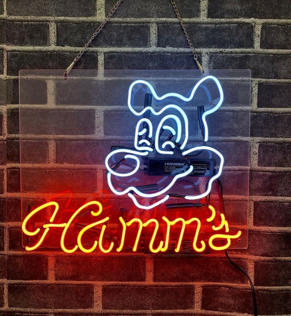 Queen Sense 17" Hamms Beer Neon Sign Acrylic Man Cave Handmade Neon ...