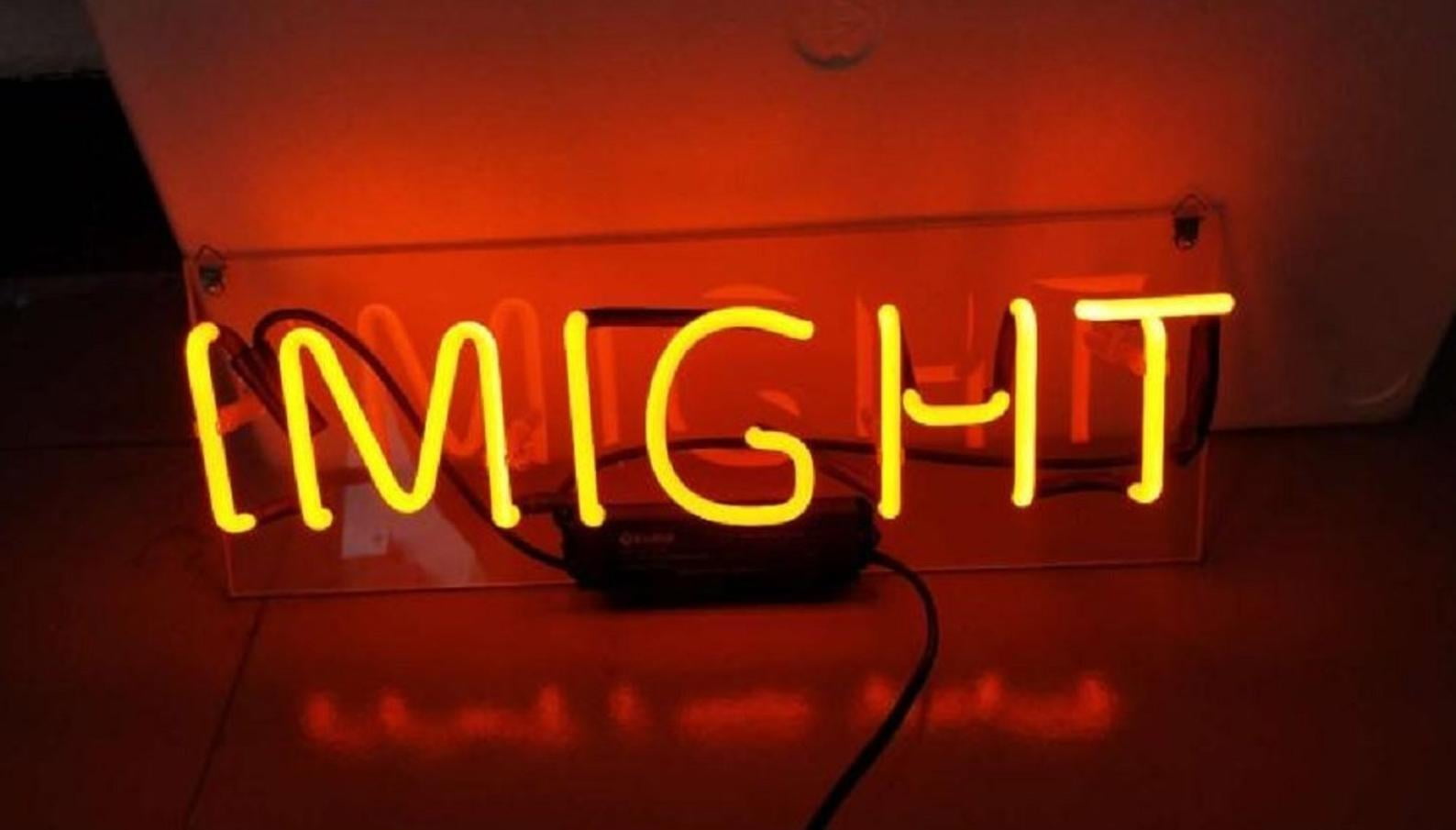 Queen Sense 17" I Might Neon Sign Acrylic Man Cave Beer Pub Bar Wall ...