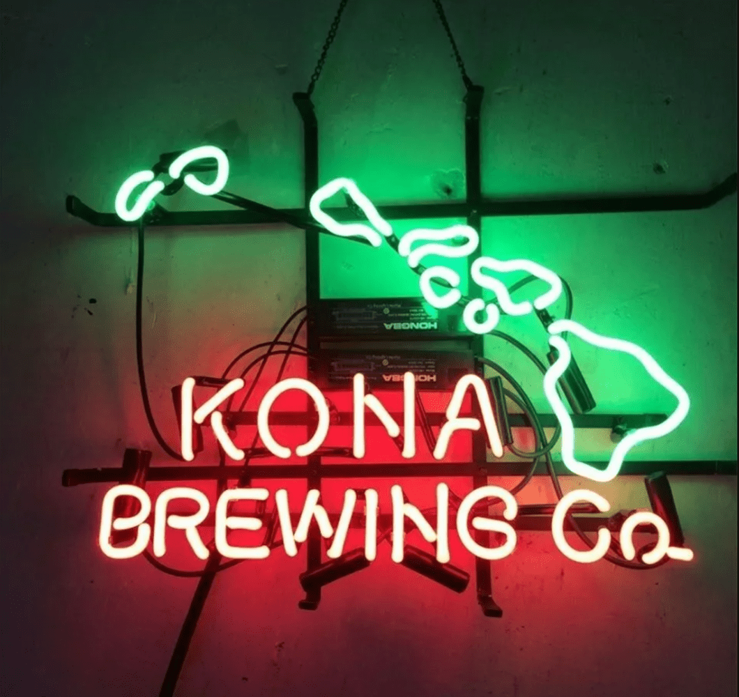 Queen Sense 17" Kona Brewing Co Neon Sign Man Cave Handmade Neon Light ...