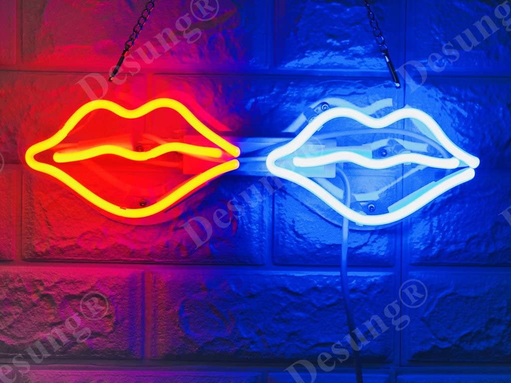 Queen Sense 17" Lips Neon Sign Acrylic Man Cave Beer Pub Bar Artwork ...