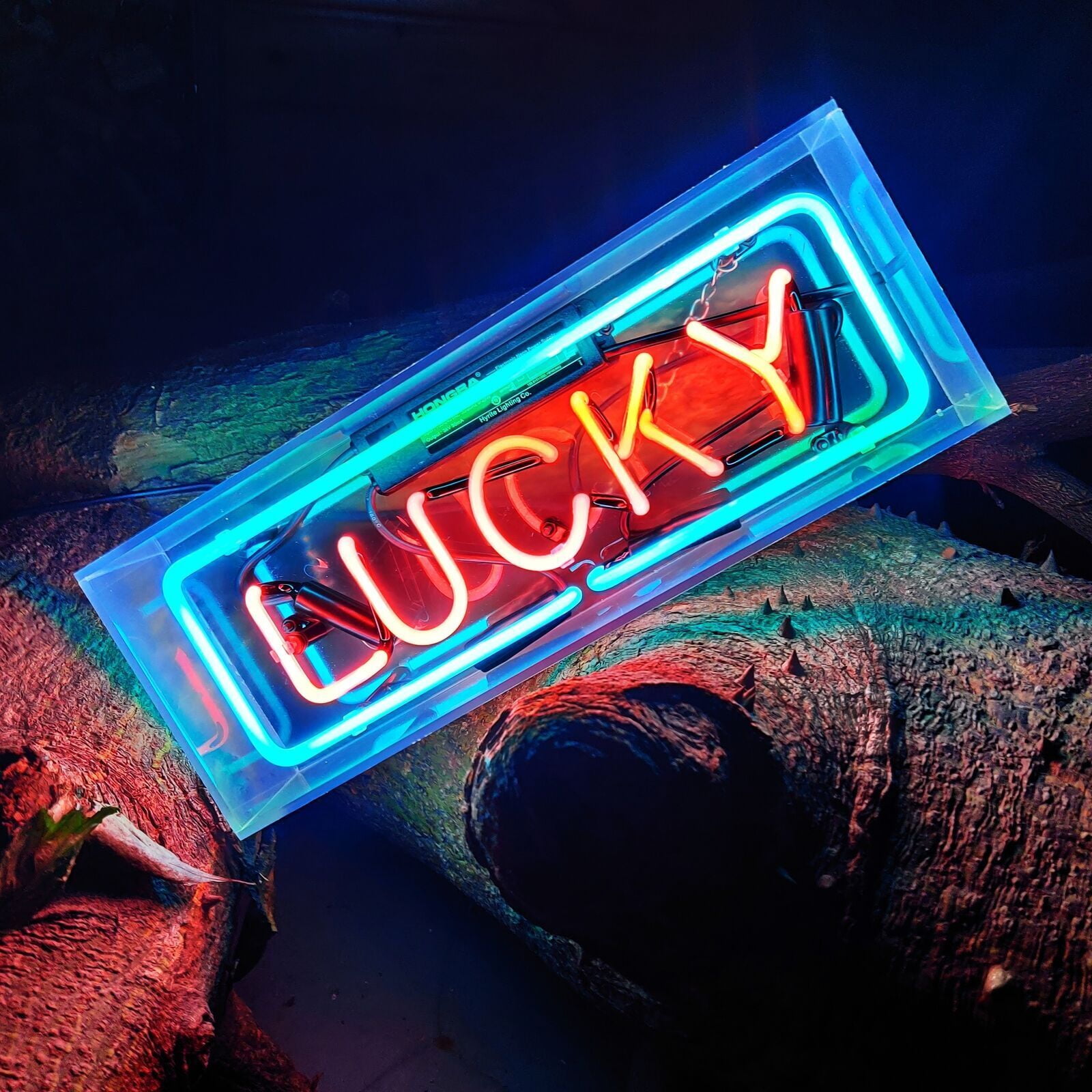 Queen Sense 17" Lucky Neon Sign Acrylic Box Man Cave Beer Pub Bar Wall ...