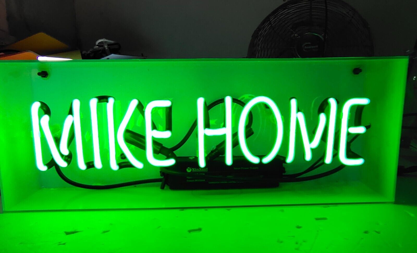 Queen Sense 17" Mike Home Neon Sign Acrylic Box Man Cave Beer Pub Bar ...