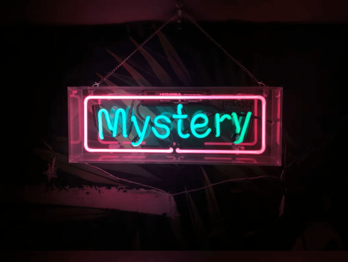 Queen Sense 17" Mystery Neon Sign Acrylic Box Man Cave Wall Decor Gift ...