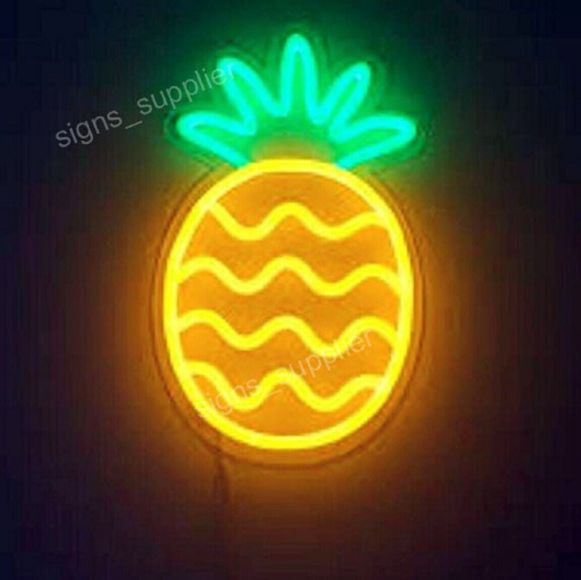 Queen Sense 17" Pineapple Fruit Neon Sign Acrylic Man Cave Beer Pub Bar ...