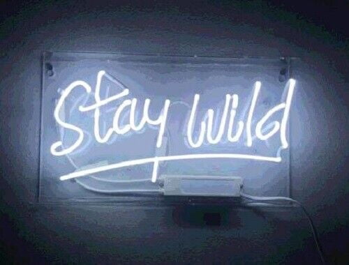 Queen Sense 17" Stay Wild Neon Sign Acrylic Wall Decor Artwork Man Cave ...
