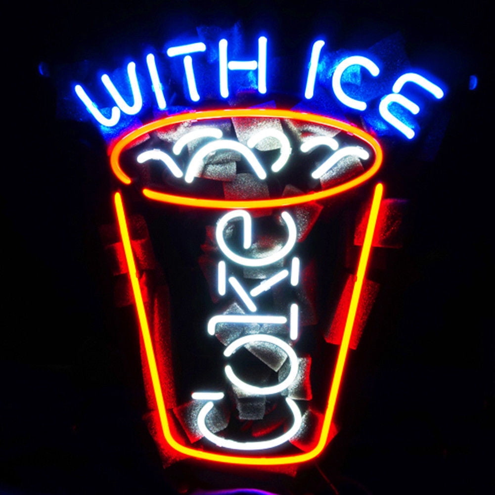 Queen Sense 17"x11" Coke With Ice Neon Sign Man Cave Beer Pub Bar ...