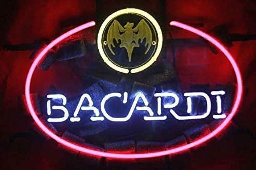 Queen Sense 17"x14" Bacardi Rum Bat Neon Sign Handmade Man Cave Neon ...