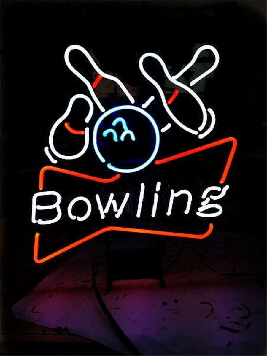 Queen Sense 17"x14" Bowling Game Bowl Neon Sign Man Cave Pub Bar Wall ...