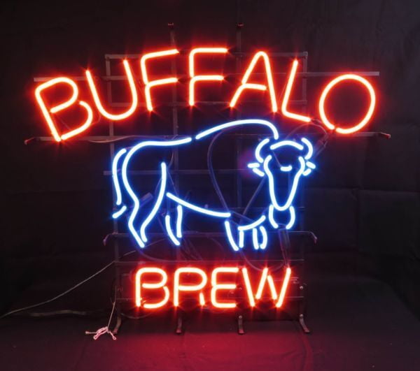 Queen Sense 17"x14" Buffalo Brew Neon Sign Man Cave Beer Pub Bar ...