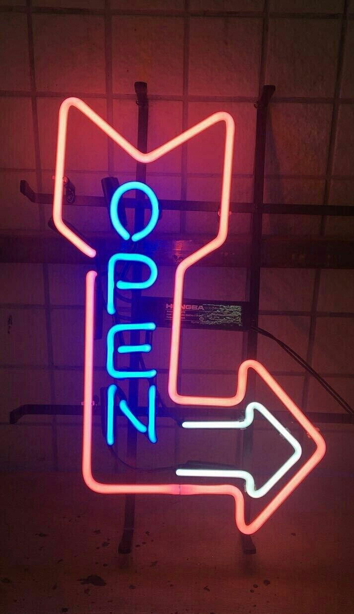 Queen Sense 17"x14" Business Open Arrow Neon Sign Man Cave Pub Bar ...