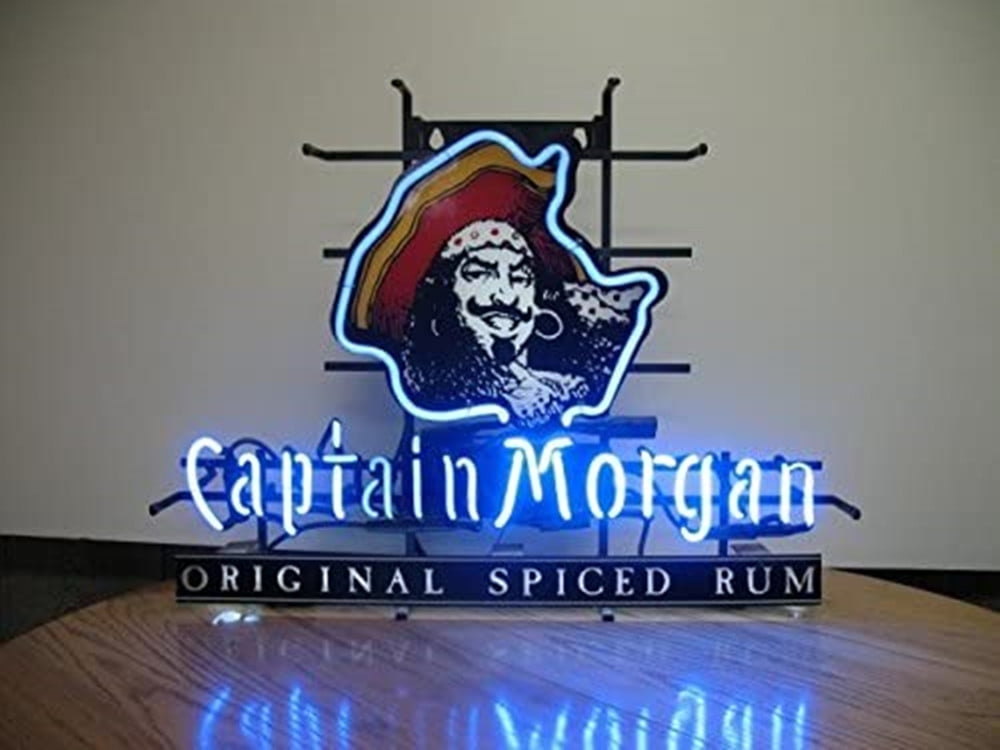 Queen Sense 17"x14" Captains Morgan Neon Sign Man Cave Handmade Neon ...