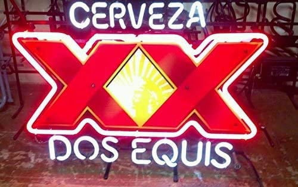 Queen Sense 17"x14" Cerveza XX Dos Equis Neon Sign Man Cave Handmade Neon Light 117CXXDEV2 ...