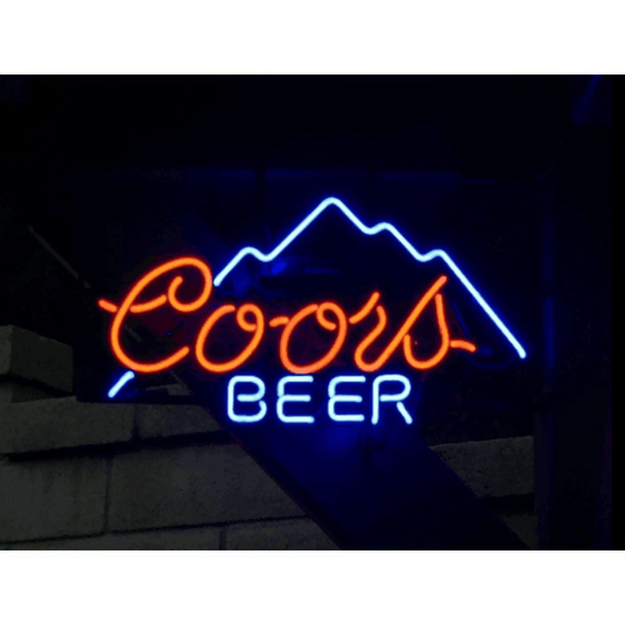 Queen Sense 17"x14" Coor Beer Mountain Neon Sign Man Cave Pub Bar Wall ...