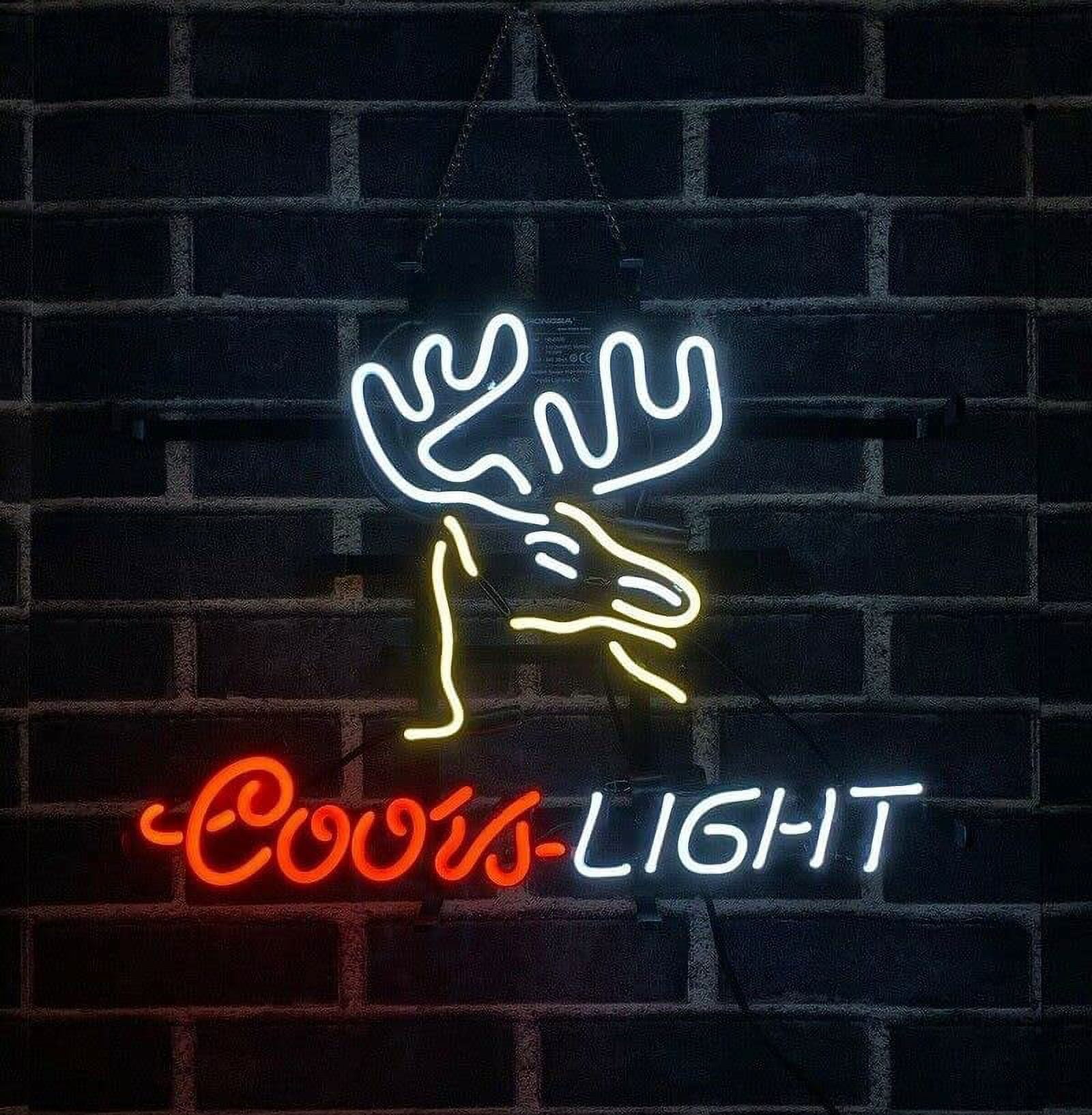 Queen Sense 17"x14" Coor Light Deer Elk Moose Head Neon Sign Man Cave ...