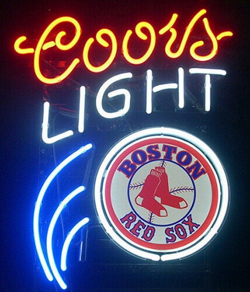 Queen Sense 17"x14" Coor Light For Bostons Sports Team Red Sox Neon ...