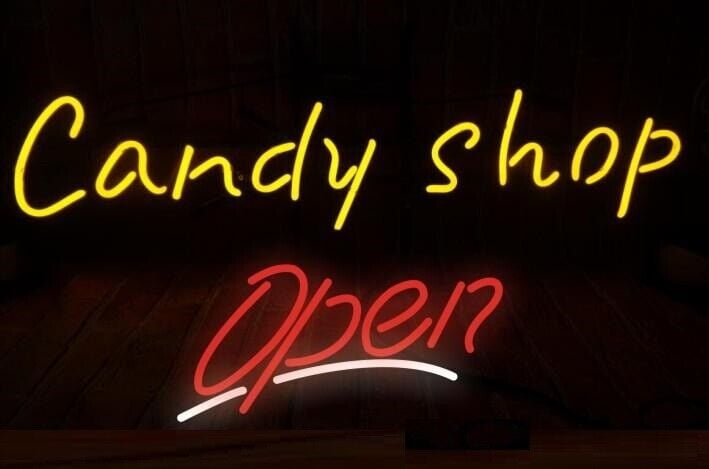 Queen Sense 17"x14" Custom Candy Shop Open Neon Sign With Dimmer Man ...