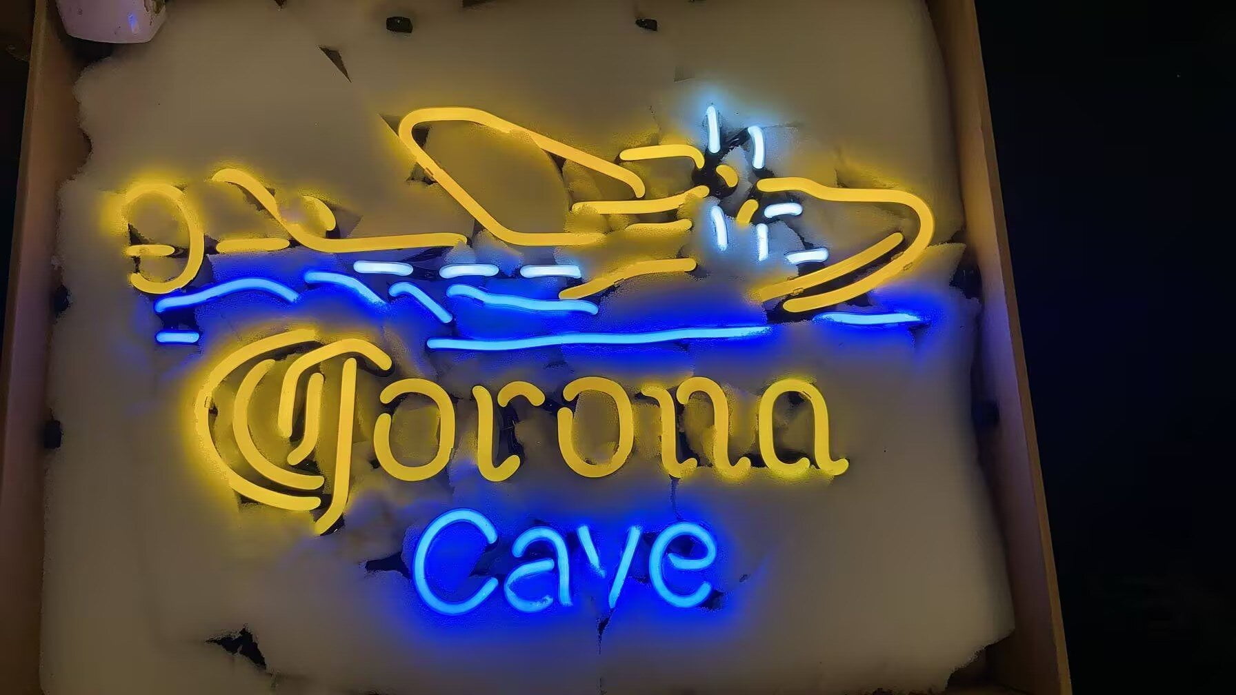 Queen Sense 17"x14" Custom Coronas Cave Seaplane Neon Sign Man Cave ...