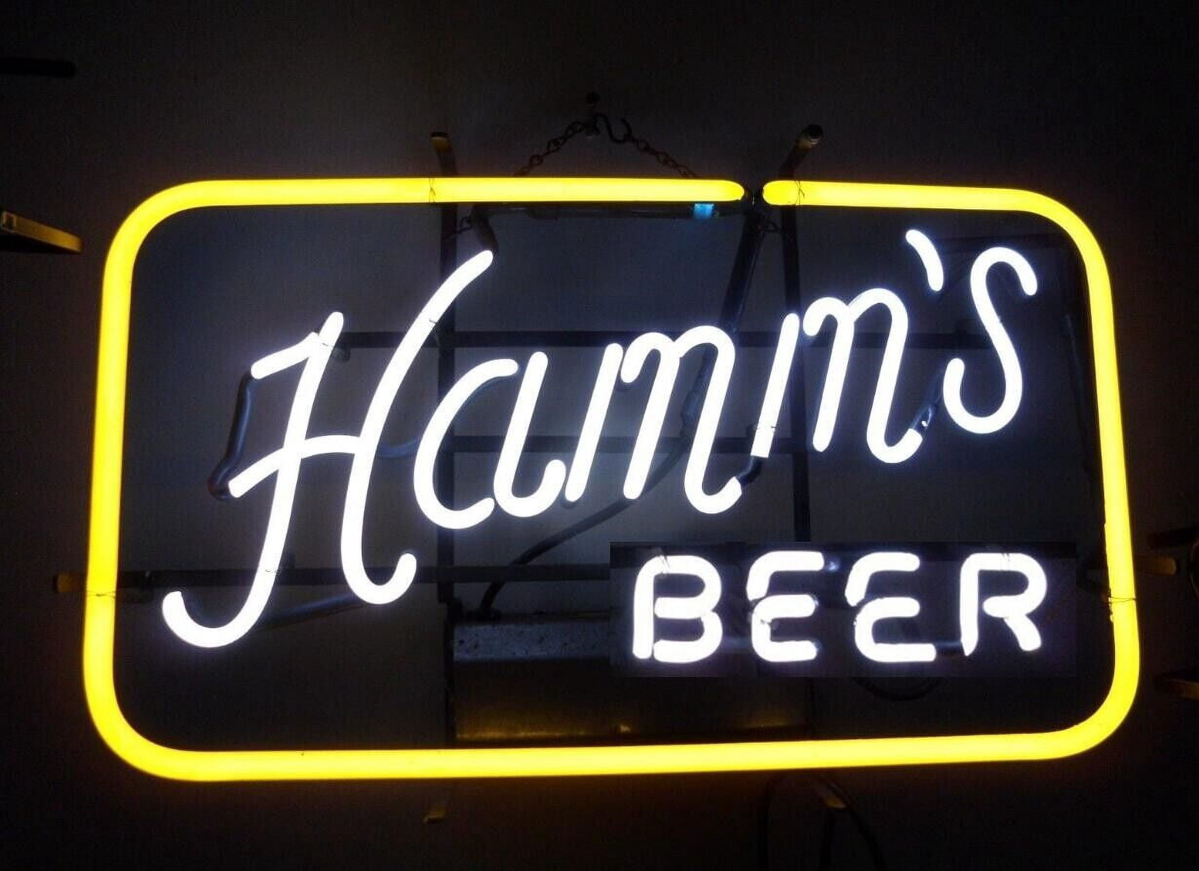 Queen Sense 17"x14" Custom Hamm's Beer Rectangle Neon Sign Man Cave ...