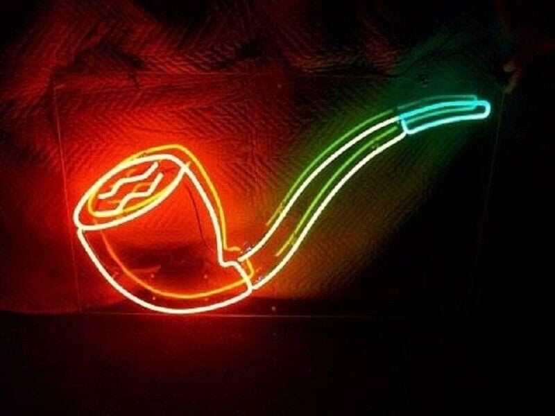 Queen Sense 17"x14" Custom Smoking Pipe Neon Sign With Dimmer Man Cave ...