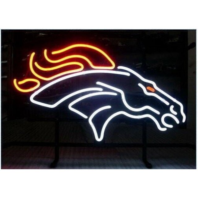 Queen Sense 17"x14" Denver Sports Team Bronco Neon Sign Man Cave ...