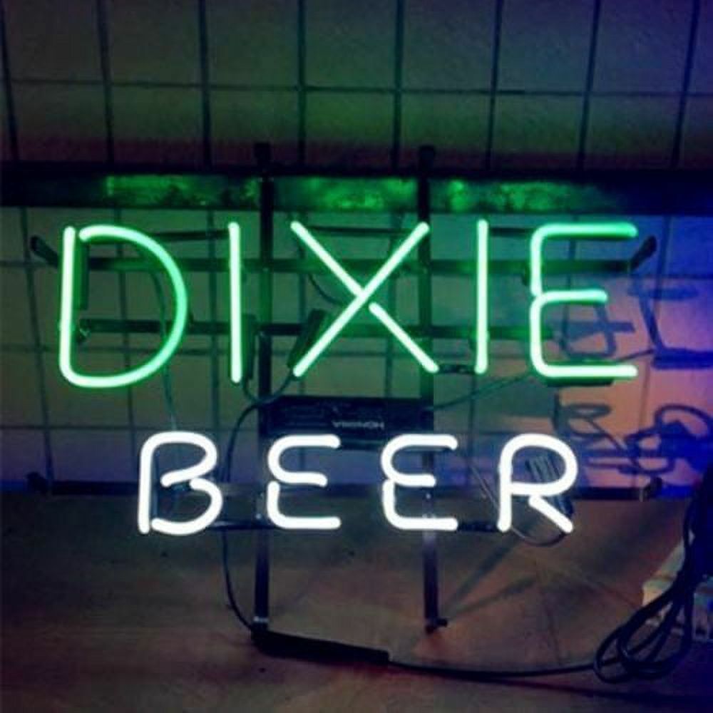 Queen Sense 17"x14" Dixie Beer Neon Sign With Dimmer Man Cave Pub Bar ...