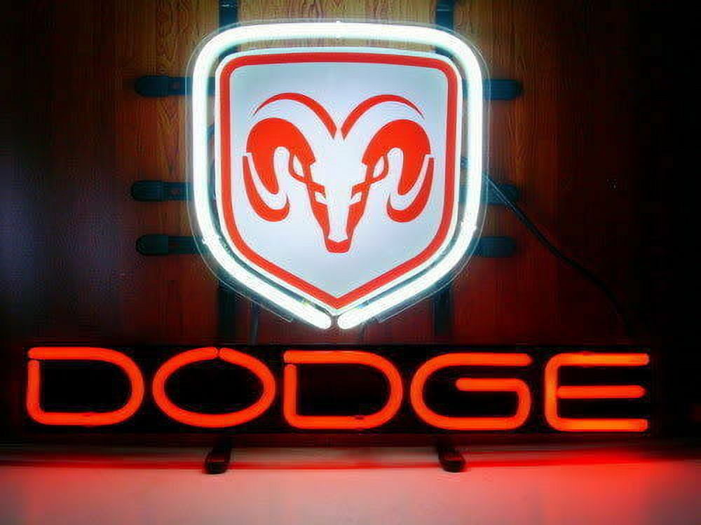 Queen Sense 17"x14" Dodge Ram Neon Sign Man Cave Handmade Neon Light ...