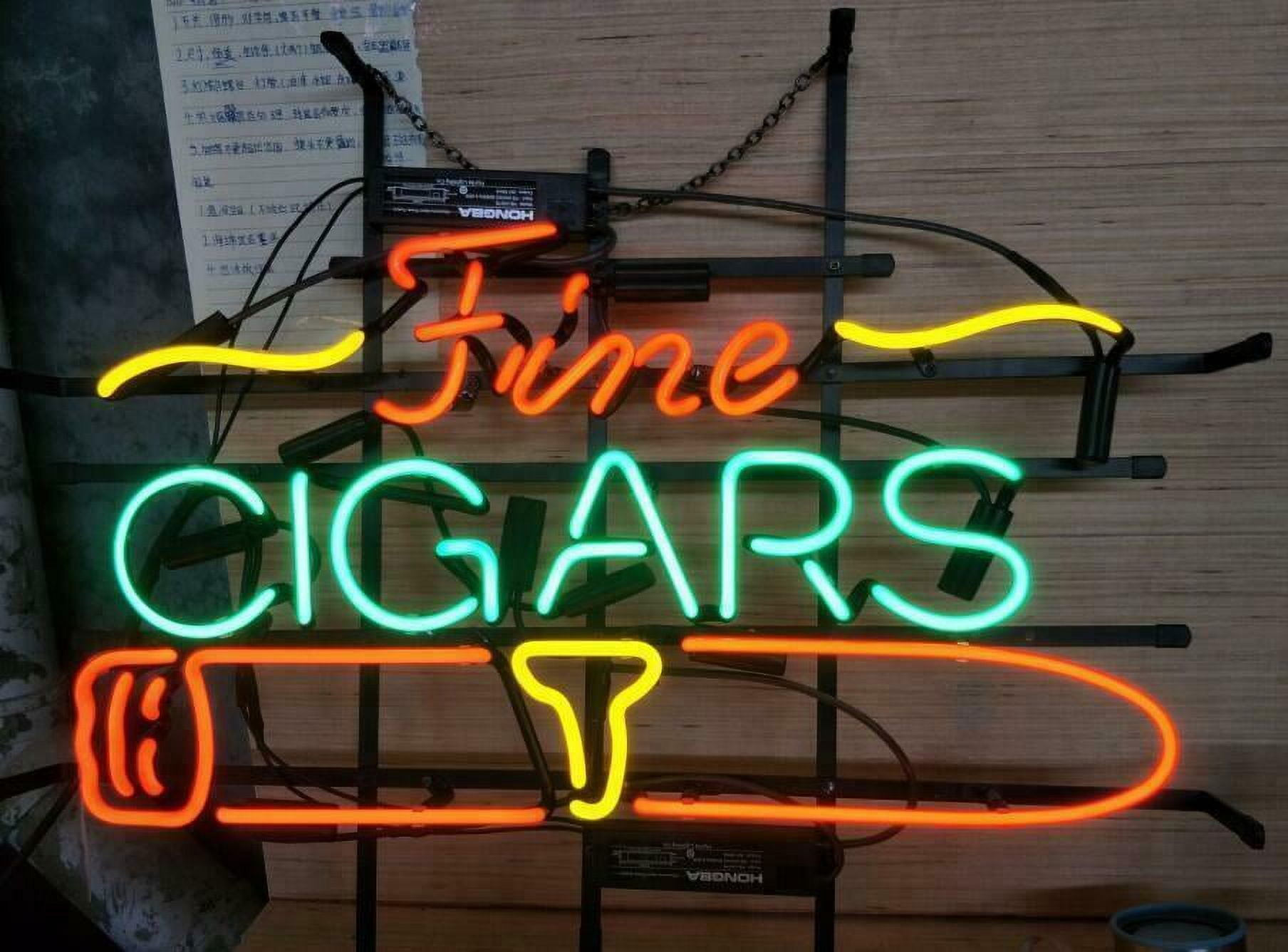 Queen Sense 17"x14" Fine Cigars Cigarette Neon Sign With Dimmer Man ...