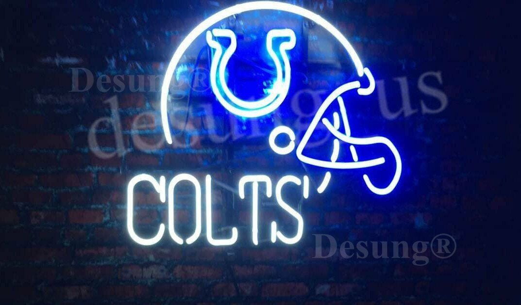 Queen Sense 17"x14" For Indianapolis's Sports Team Colts Helmet Neon ...