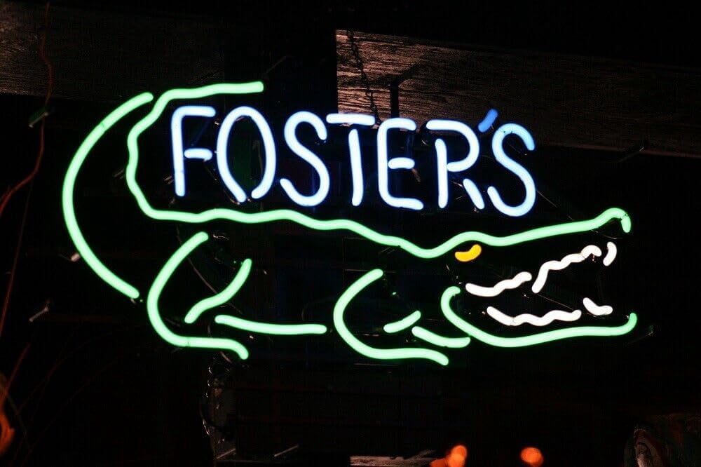 Queen Sense 17"x14" Foster's Lager Gator Neon Sign Man Cave Beer Pub ...