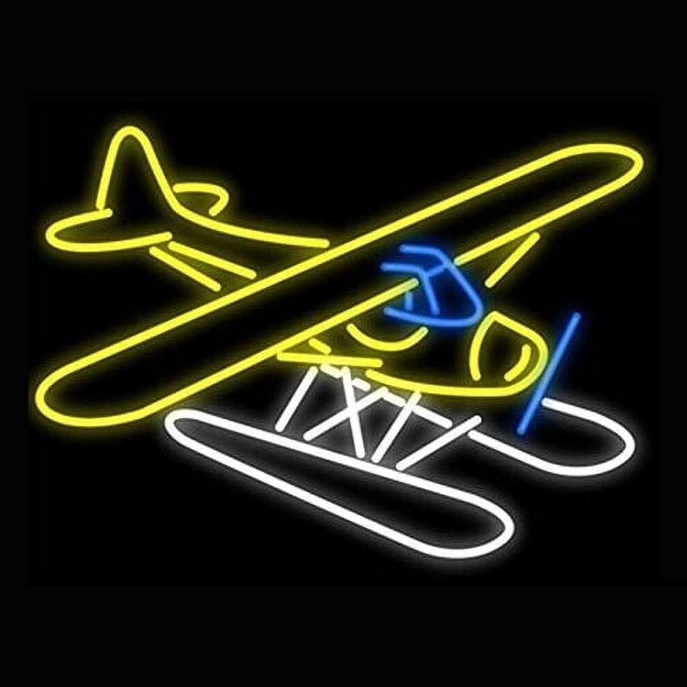 Queen Sense 17"x14" Havilland Beaver Float Plane Neon Sign Man Cave ...