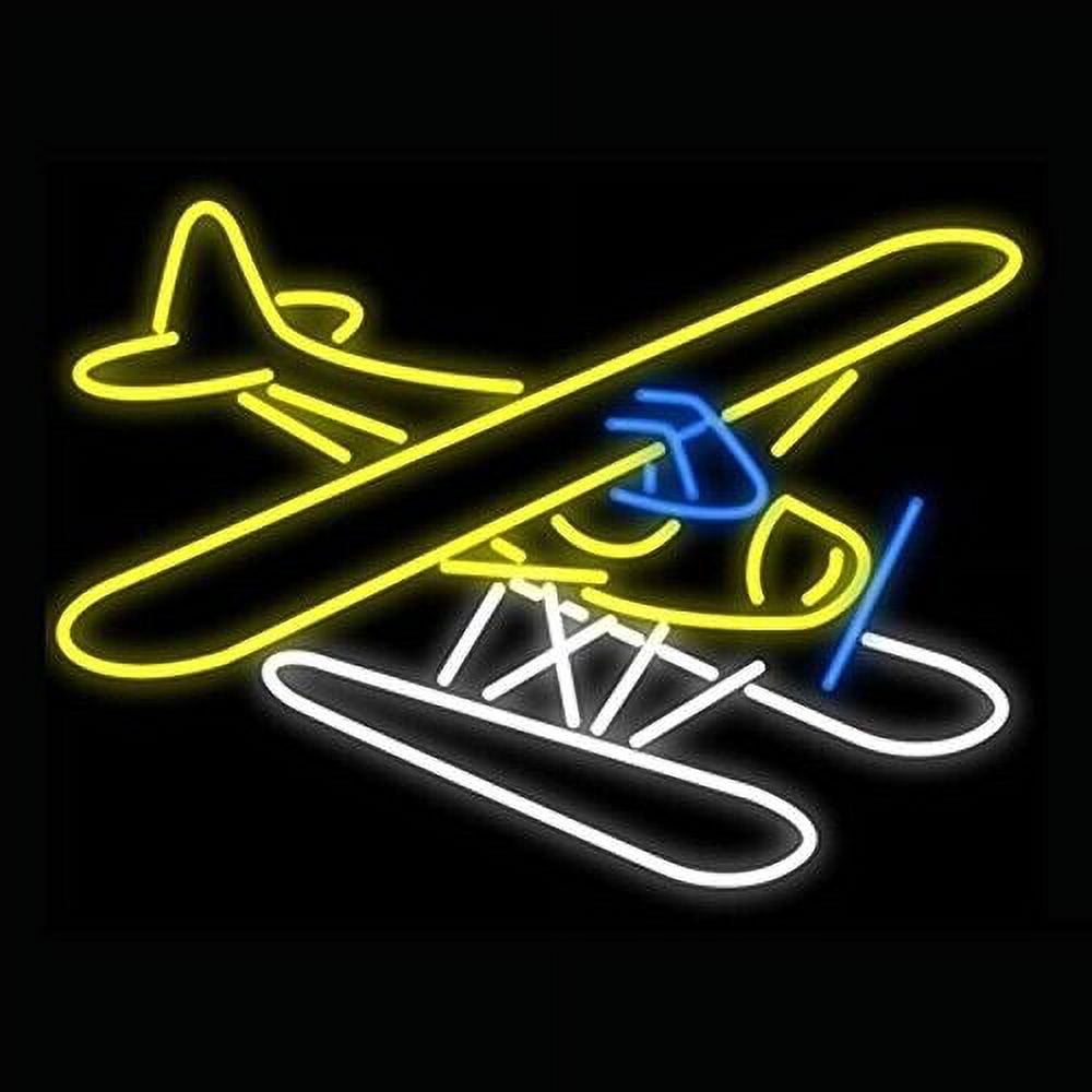 Queen Sense 17"x14" Havilland Beaver Float Plane Neon Sign Man Cave ...
